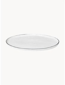 Ručně vyrobený porcelánový servírovací talíř Salt, D 30 x Š 20 cm