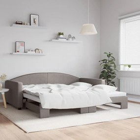 Válenda s přistýlkou taupe 100 x 200 cm textil 3197196