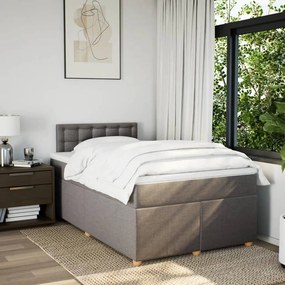 Box spring postel s matrací taupe 120x190 cm textil 3288937