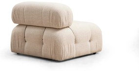 Atelier del Sofa Rohová sedací souprava Bubble Cream Bouclette L1-O1-1R-PUF, Krémová