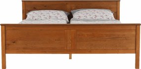 Postel, 160x200, borovicové dřevo v odstínu dub, PROVO NEW Kondela 0000400848