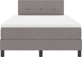 Postel s boxspringem s čelo Taupe 120 x 190 cm textil 3338675
