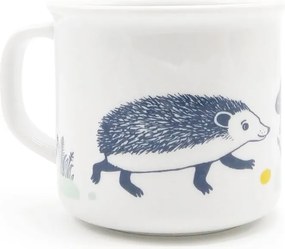 Porcelánový hrnek Ježci na houbách, 350 ml – s českým autorským motivem ježků