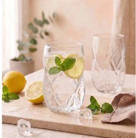 Sklenice v sadě z borosilikátového skla 6 ks 400 ml Geo – Vialli Design