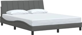 Rám postele bez matrace Hanko tmavě šedý 160 x 200 cm textil 3310399