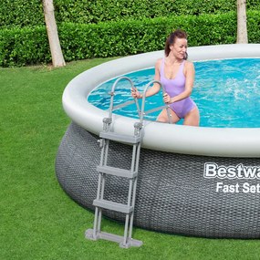Nadzemní bazén s límcem a příslušenstvím Fast Set Gray 457 x 107 cm BESTWAY 35996