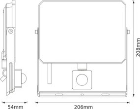 Osram - LED Reflektor se senzorem FLOODLIGHT LED/50W/230V 6500K IP65 černá