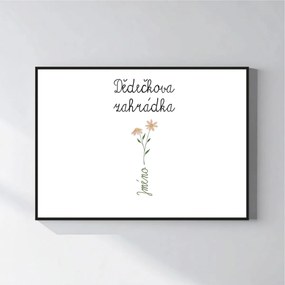 Personalizovaný magický fotoobraz v rámu - 50x70 - květinová zahrádka