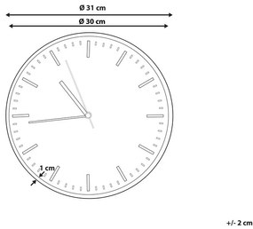 Nástěnné hodiny ø 31 cm šedé GORDOLA Beliani