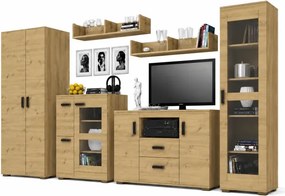 Obývací stěna Kombi P2, artisan (č.1/černé)