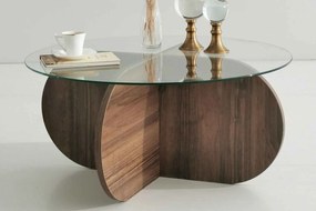 Designový konferenční stolek Jameela 75 cm vzor ořech