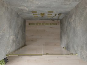 Mexen OMEGA posuvné posuvné sprchové dveře do otvoru 110 cm, zlatá-transparentní, 825-110-000-50-00