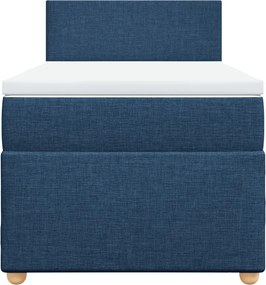 Box spring postel s matrací modrá 90x200 cm textil 3288862