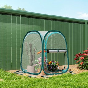 Outsunny Mini Zahradní Skleník, Mini Transparentní PVC Pop-Up Skleník, Zimní Stan pro Vnitřní nebo Venkovní Použití, pro Zeleninu, Rostliny, Květiny,…