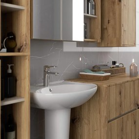 Skříňka pod umyvadlo VAMI Š90 2SZ dub artisan / kašmír
