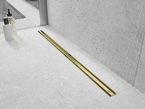 Mexen Flat 360° Slim lineární otočný odtok 60 cm, zlatý kartáčovaný - 1A41060