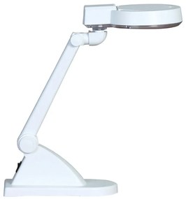 Stolní LED lampa se zvětšovací lupou, bílá