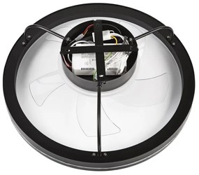 LED Stropní svítidlo s ventilátorem FARGO LED/37W/230V černá + DO