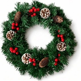 Adventní věnec na dveře COSY GLOW 50 cm s LED osvětlením