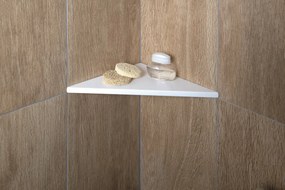 Sapho Sapho, ABELINE rohová police Rockstone 250x250mm, bílá matná, AE250-0101