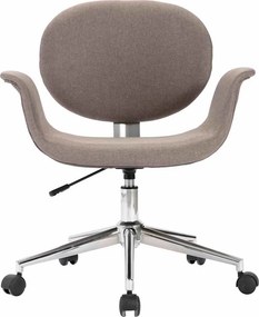 Otočná jídelní židle taupe textil 287396
