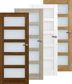 Interiérové dveře vasco doors BRAGA model 6 Průchozí rozměr: 70 x 197 cm, Orientace dveří: Levé dveře, Dekor: Ořech columbia