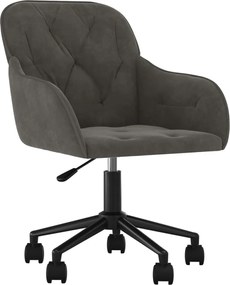 vidaXL Otočná kancelářská židle samet [344868] Barva: Tmavě šedá