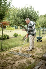 IQ Garden 318770 Nivelační a zapravovací brána 75 cm - pozinkovaná