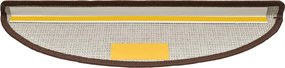 Schodové rohože 20 ks 56 x 17 x 3 cm kávově hnědé, půlkulaté 3365785