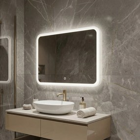 Tutumi Zrcadlo 80x60 cm s regulovatelným LED osvětlením HOM-01522