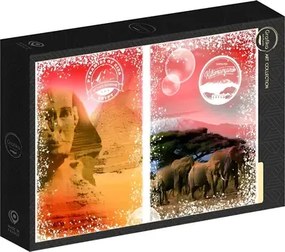 GRAFIKA Puzzle Cesta kolem světa: Egypt a Kenya / 1000 dílků / 69 x 47