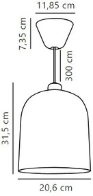 Nordlux 2020673011 Angle E27, závěsné svítidlo s možností změny směru svícení, 1x E27 max.60W, šedá, průměr 20,6cm