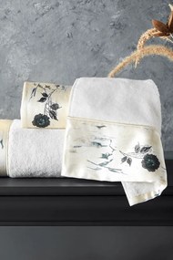 Dárková sada ručníků a osušky SERENNA, 3 ks Bílá Sada (malý ručník 30x50cm, ručník 50x100cm, osuška 75x150cm)
