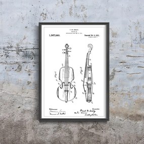 Retro plakát Patent na Ashley housle