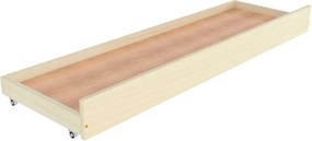 Benlemi Úložný dřevěný šuplík STORAGE pod postel na kolečkách Zvolte barvu: Nelakovaná, Zvolte rozměr: 55x190 cm (pod postel o délce 200 cm), Zvolte variantu: Pro postel LUCKY, TULY, PLOTTY, CHALOUPKA