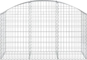 Klenutý gabionový koš 150 x 50 x 80/100 cm pozinkované železo 153454