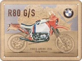 Postershop Plechová cedule: BMW R80 G/S Paris Dakar - 20x15 cm