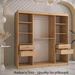 Šatní skříň Paproč | 180 cm | artisan