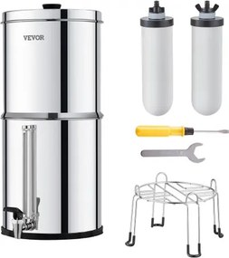 Gravitační vodní filtr z nerezu 8,5 l se 2 filtry