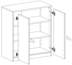 Skříňka Mega 22, černá
