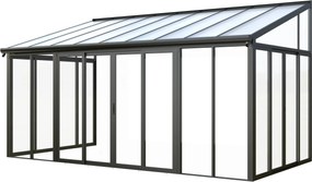 Luxusní zimní zahrada BestBerg PZ-QA9 / 16,5 m² / 300 x 548 x 312 cm / antracit