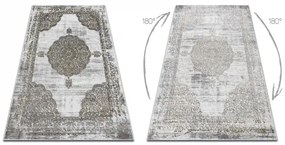 koberec LIRA E1468 Růžice, strukturální, moderní, glamour šedá / zl velikost 160x220 cm | krásné koberce cz