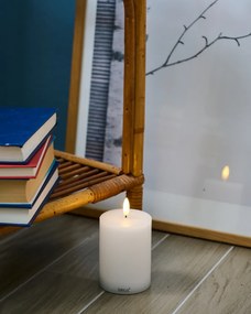 LED dobíjecí svíčka Sille, bílá, Ø 7,5 × 10 cm, vosková