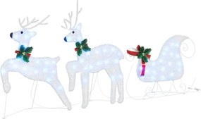 LED Sobové 7 ks Stříbrná 43 x 18 x 66 cm textil 3385891