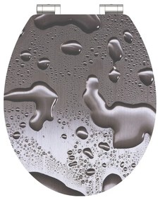 Eisl Sanitär WC prkénko MDF Soft Close Grey Steel High Gloss 80523