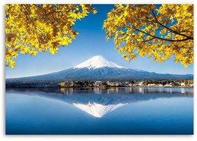 Gario Obraz na plátně Hora Fuji, jezero a žluté listy Rozměry: 60 x 40 cm
