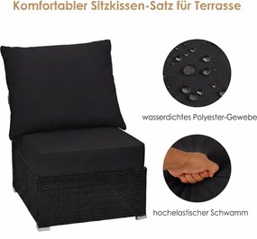 Costway Polštář na zahradní nábytek sedák + opěrák 60 x 40 x 20 cm polštáře