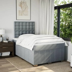 Box spring postel s matrací světle šedá 120x190 cm textil 3291621