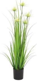 Zelená umělá tráva v květináči Lotos 90cm