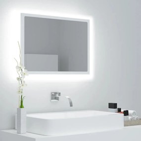LED koupelnové zrcadlo bílé 60 x 8,5 x 37 cm akrylové - Default Title